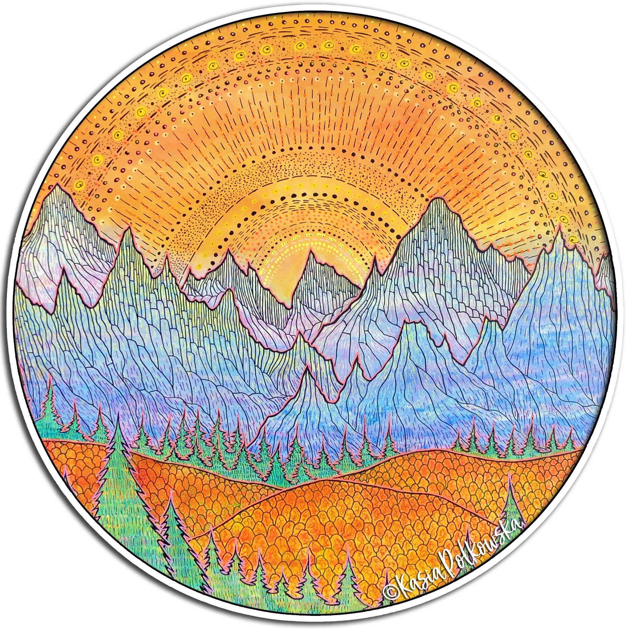 Set of 4 Landscape Stickers – SOLD OUT - Kasia Polkowska