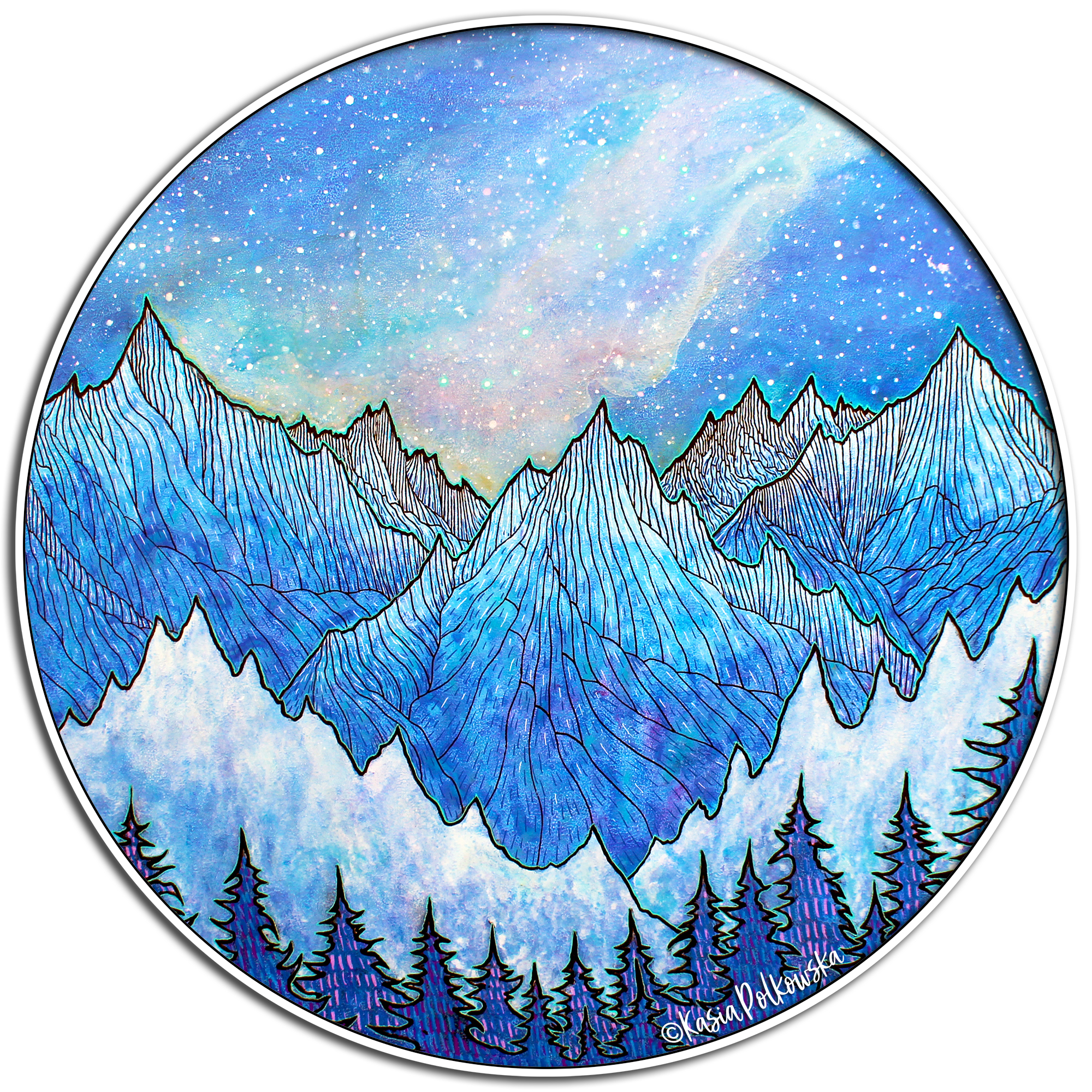 Set of 4 Landscape Stickers – SOLD OUT - Kasia Polkowska
