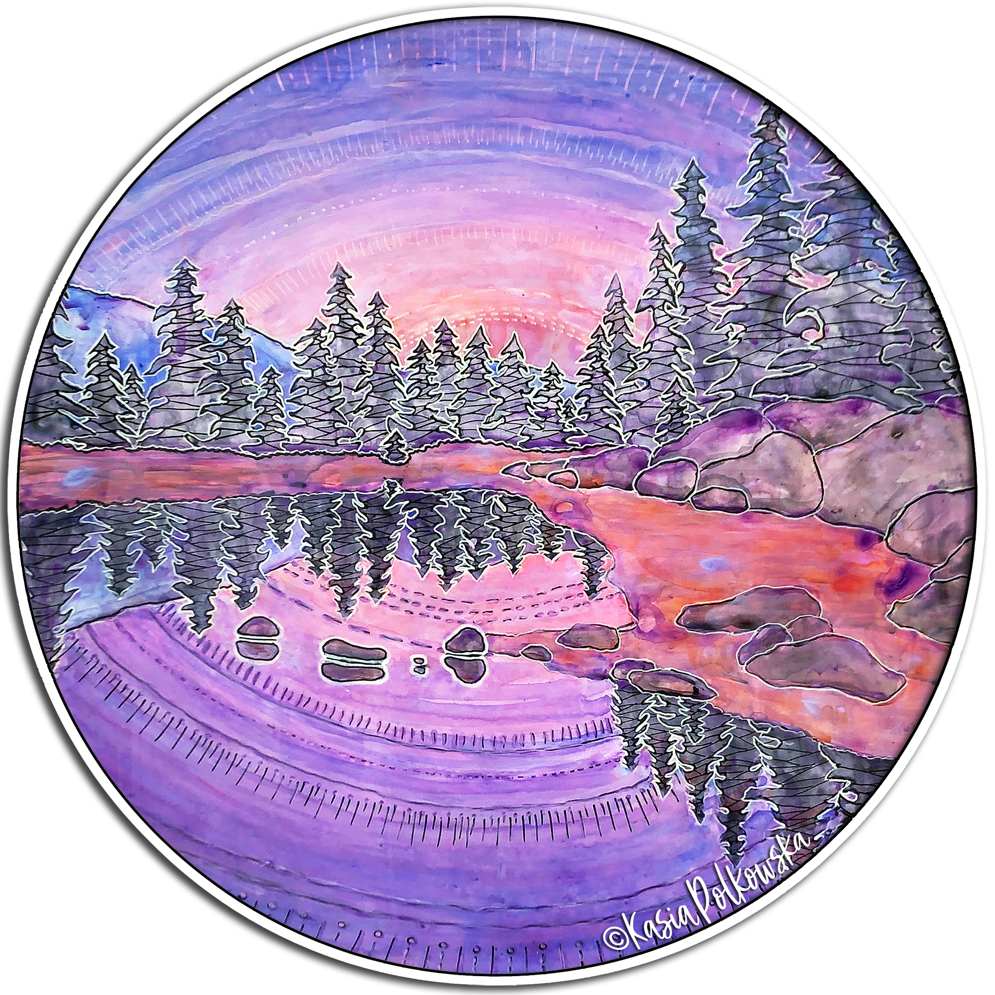 Set of 4 Landscape Stickers – SOLD OUT - Kasia Polkowska