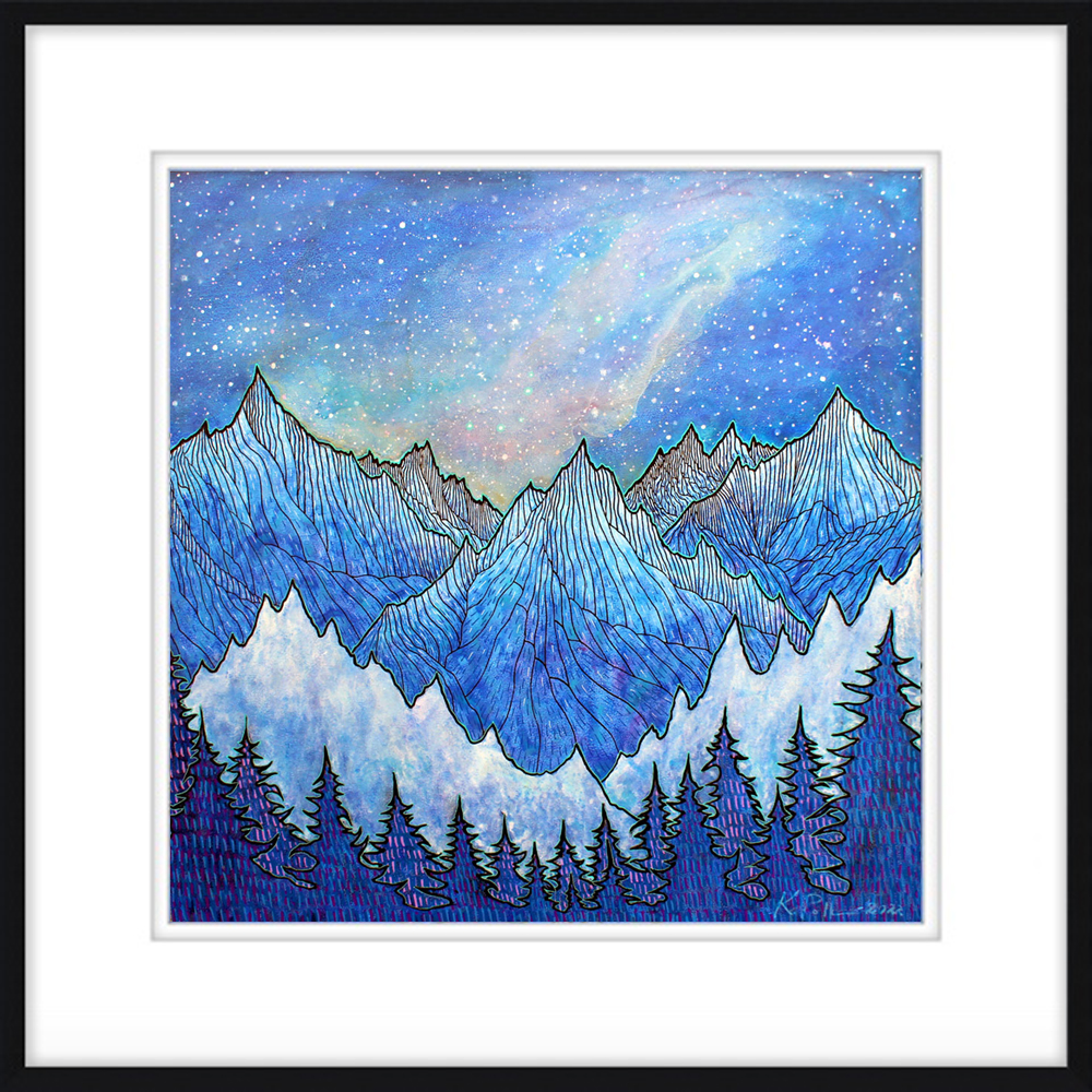 Celestial Night Print (12″x12″ on 13″x13″ paper) - Kasia Polkowska